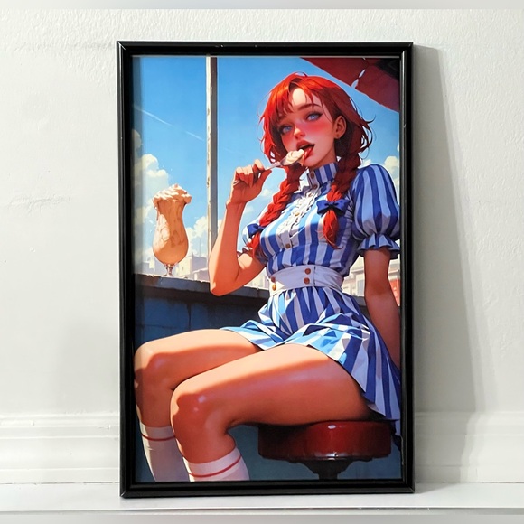 Art Wendys Pinup Girl Poster Poshmark